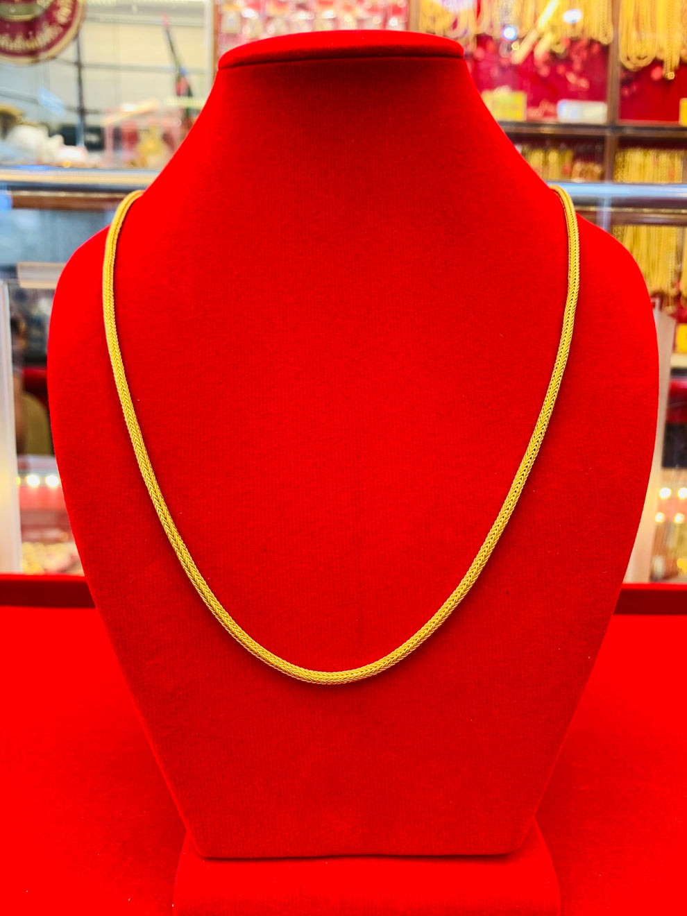 24k Gold Foxtail Mesh Chain – Thai Gold