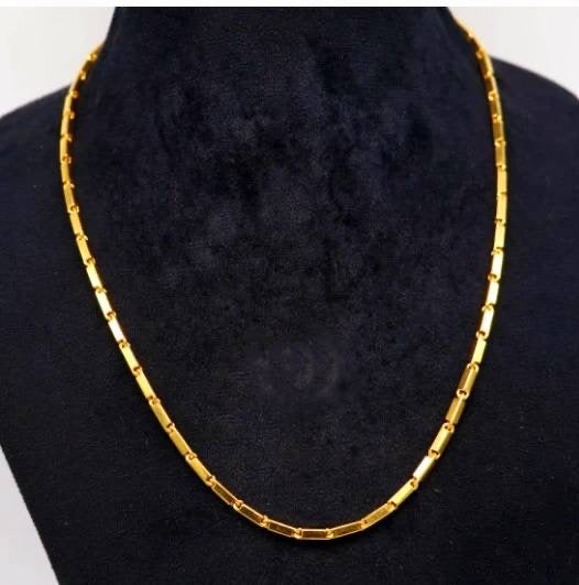 24k Gold Bar Link Chain – Thai Gold